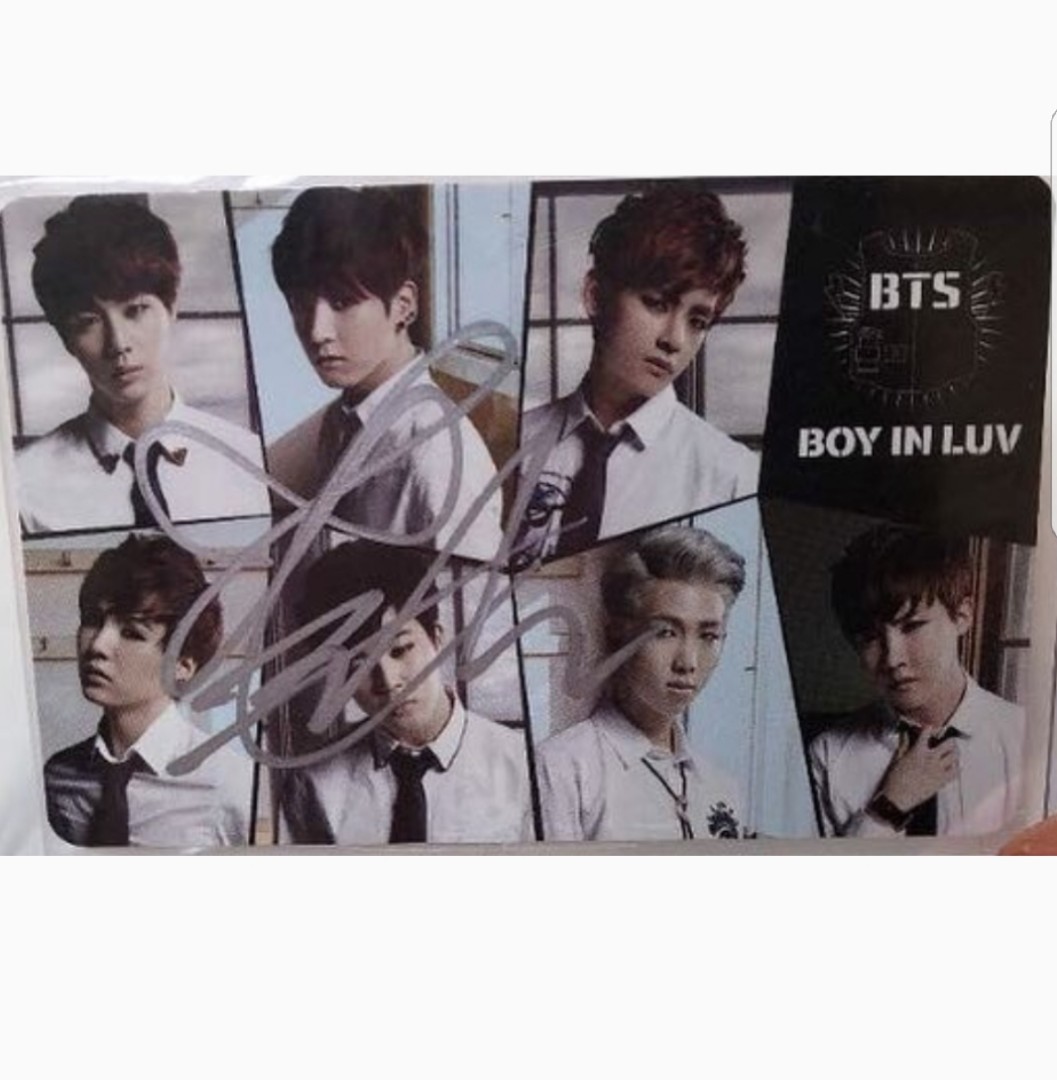 (PO) BTS V Signed pony canyon group photocard, Hobbies & Toys ...