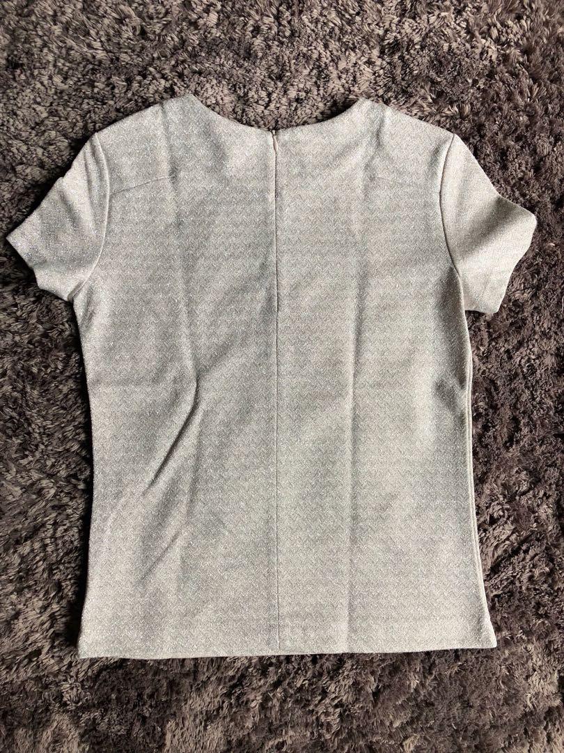 Shiny Cream Semi-Formal Top, Women's Fashion, Tops, Others Tops on ...