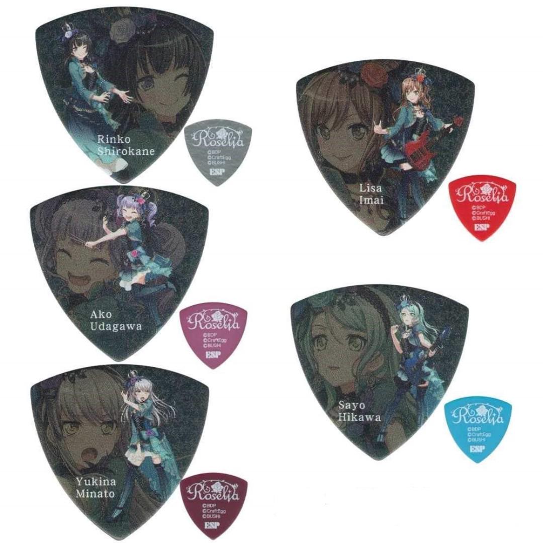 (預訂) ESP X BanGDream Roselia 角色 pick set bang dream 結他, 興趣及遊戲, 收藏品及紀念品 ...