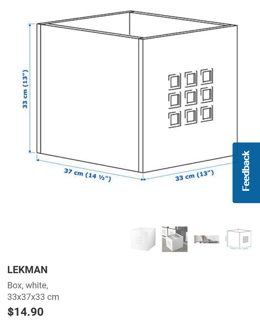 (Brand new) Black Lekman box (from ikea), Furniture & Home Living, Home ...