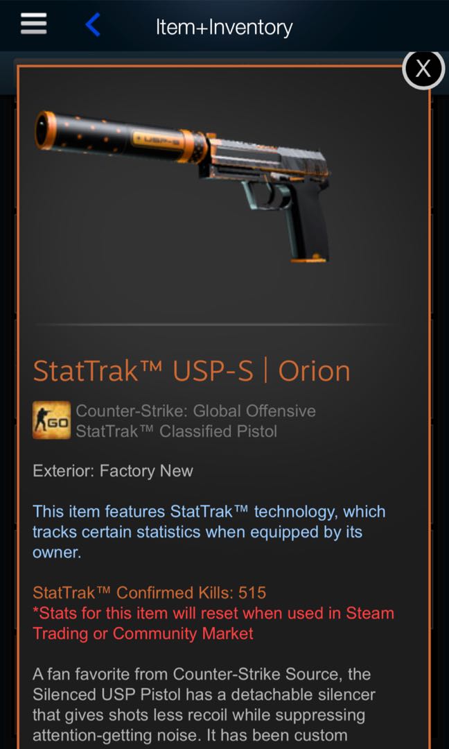 CSGO USP-S Orion, Video Gaming, Gaming Accessories, Game Gift Cards ...