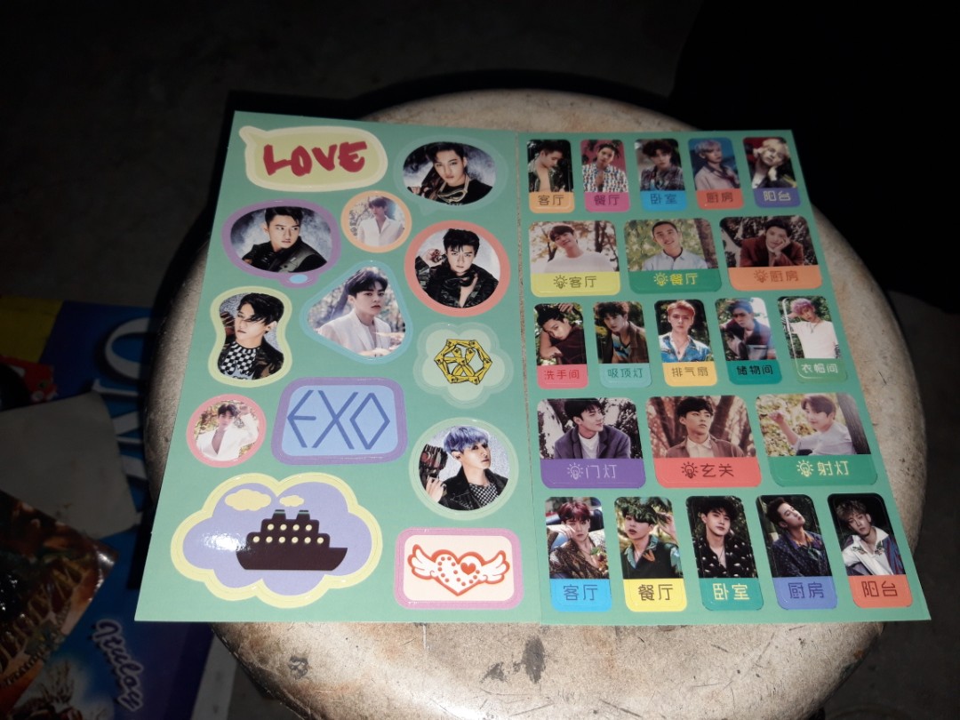 EXO Sticker Set, Hobbies & Toys, Memorabilia & Collectibles, K-Wave on ...
