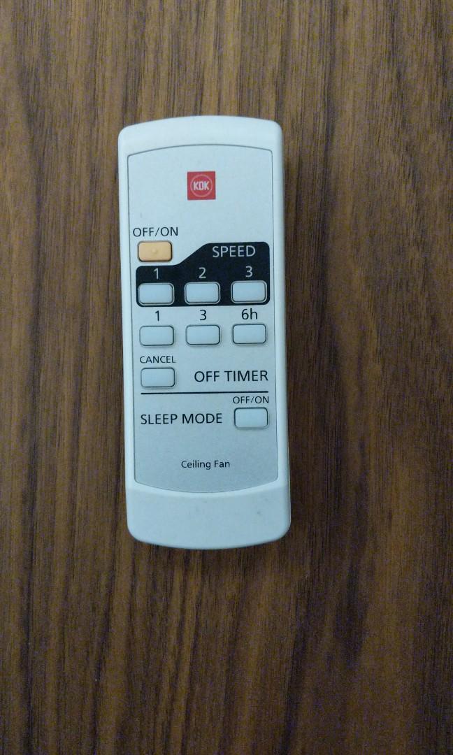 KDK Remote Ceiling Fan, R48SP, 3 Blades 44", Furniture & Home Living ...