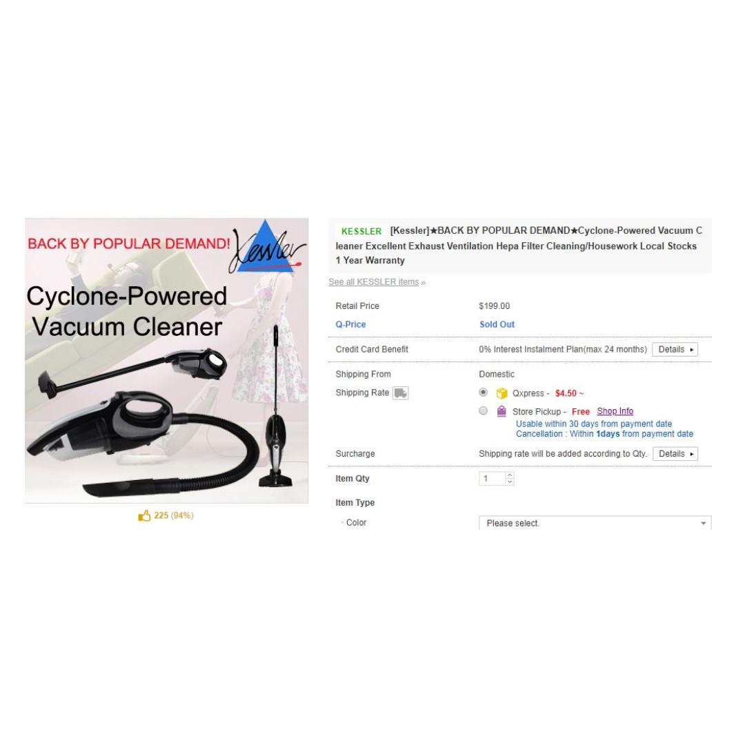 Kessler Cyclone-Powered Vacuum Cleaner Excellent Exhaust Ventilation ...