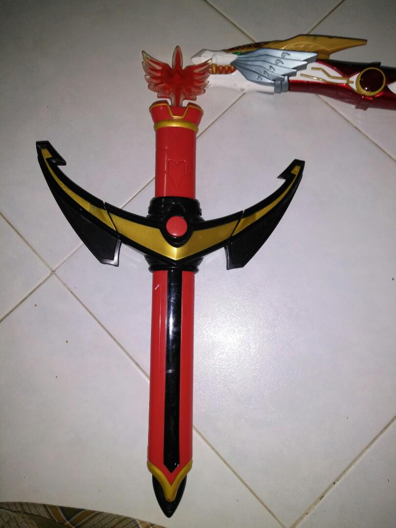 Power rangers mistiq...pedang merah function..yang naga da x function ...