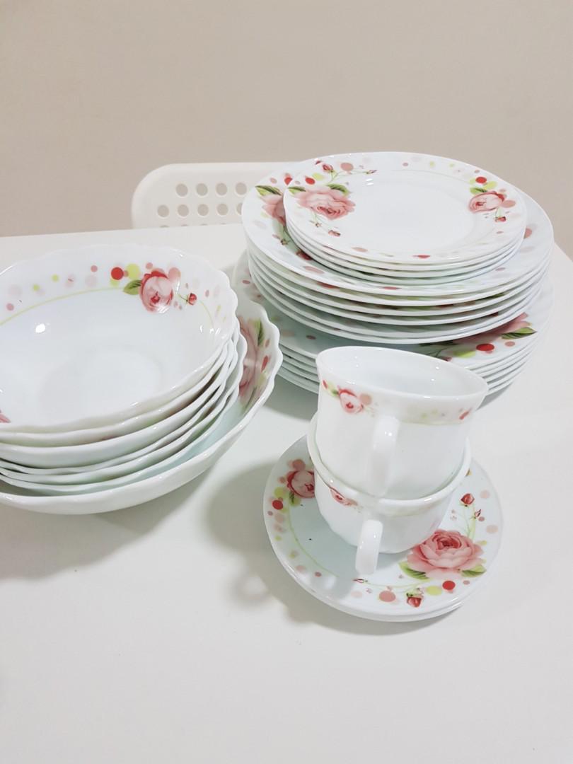 Set pinggan, Furniture & Home Living, Kitchenware & Tableware, Cookware ...