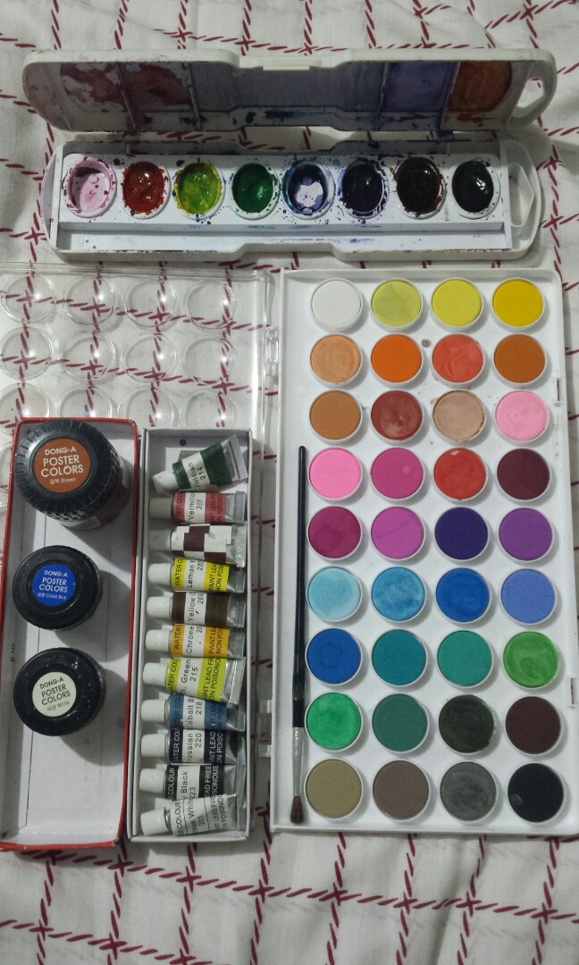 simbalion and nbs watercolor set + free prang 8 color set and 3 poster ...