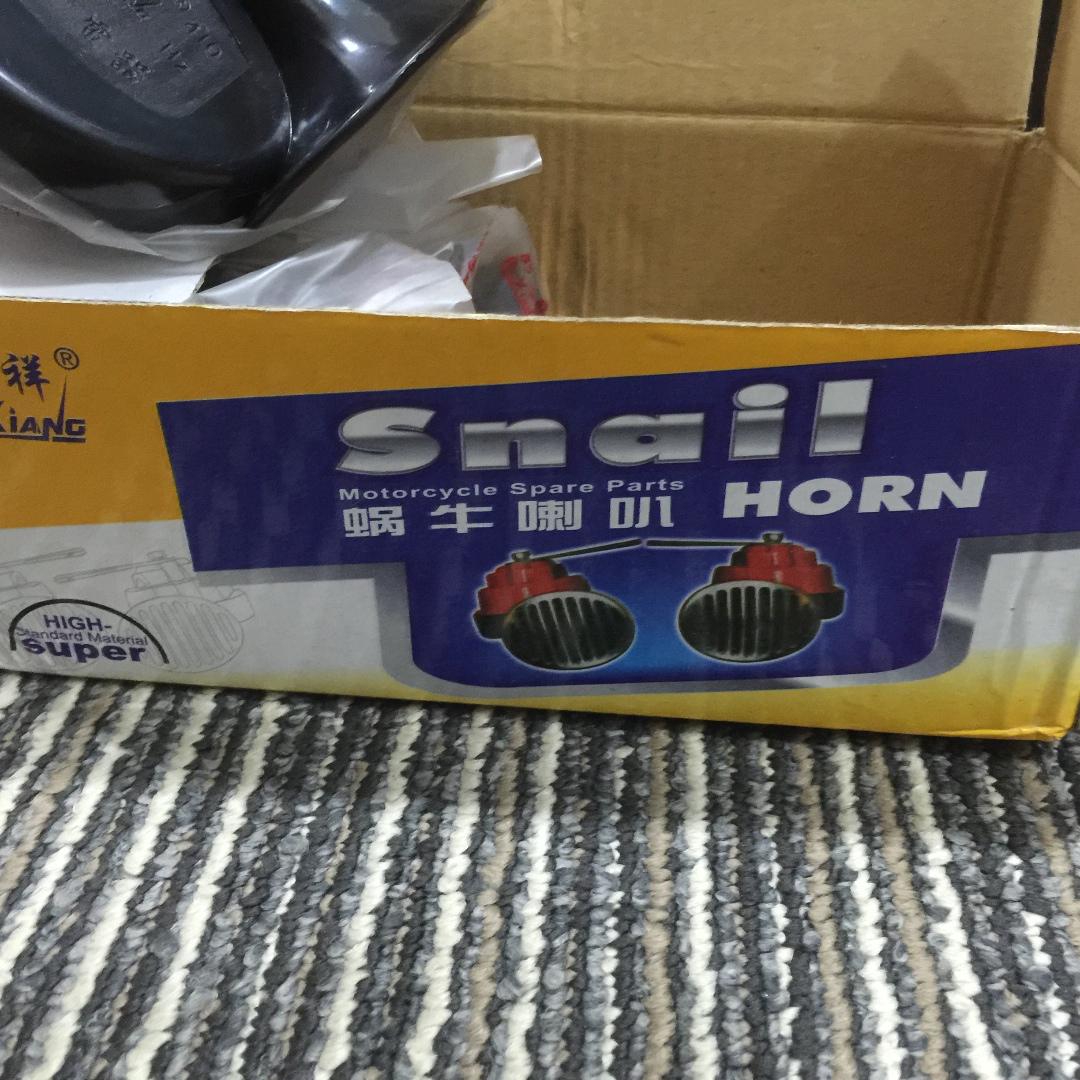 Snail horn for motorbike, Motorcycles, Motorcycle Accessories on Carousell