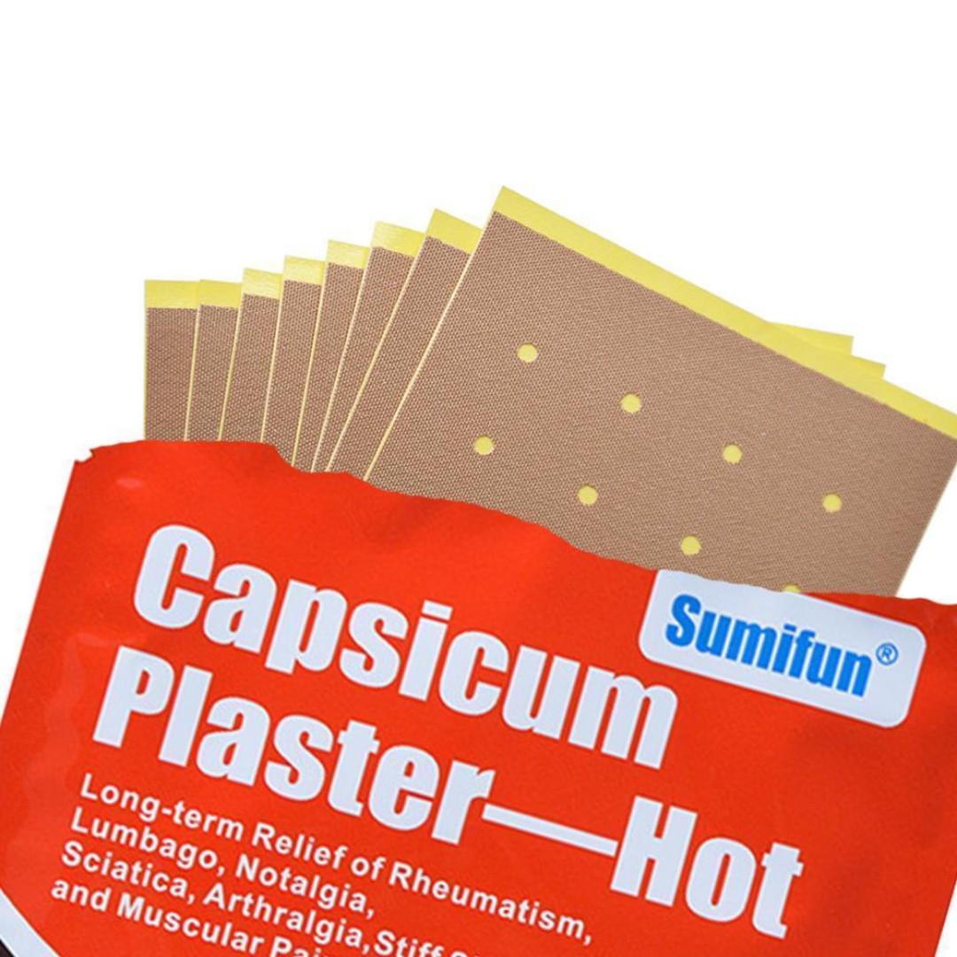 8pcs / bag Capsicum Plaster Hot Muscle Pain Back Pain Relieve Health ...
