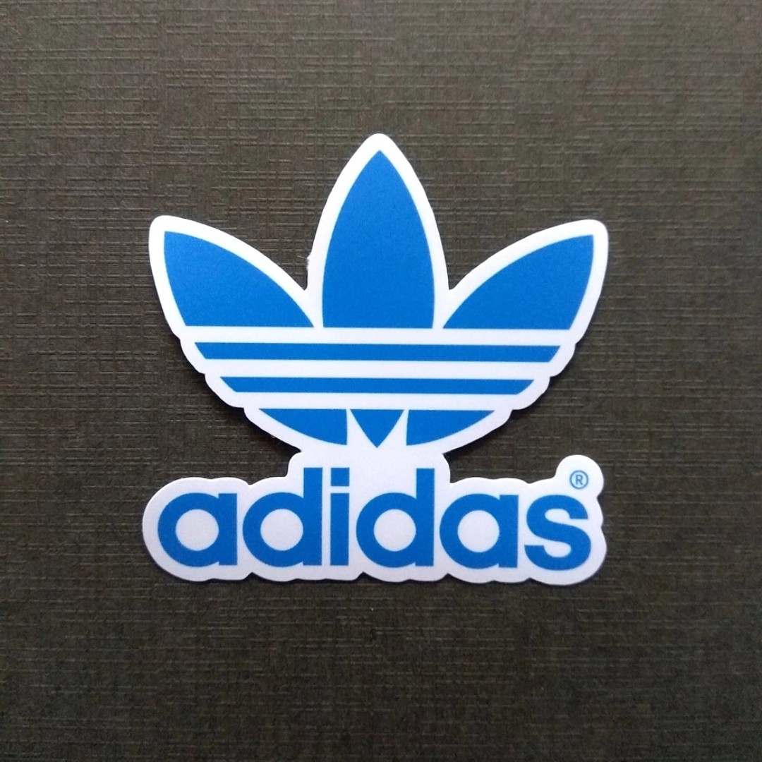 Adidas Originals Blue Logo Vinyl Sticker Luggage Laptop Skateboard ...