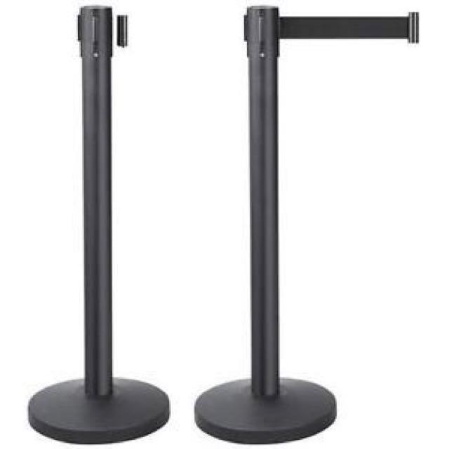 BLACK QUEUE POLE WITH BLACK RETRACTABLE STRAP, Mobile Phones & Gadgets ...