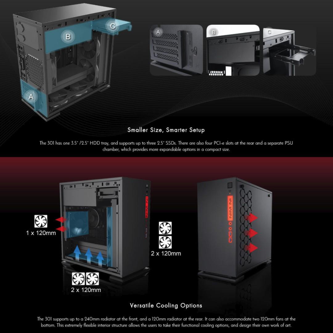 CASING INWIN301 Inwin 301 Mini Tower Desktop Chassis MATX, Computers ...