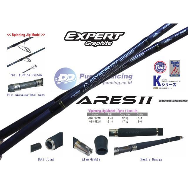 EXPERT GRAPHITE ARES II ASJ 562MH - PE3-5 SPINNING , Sports Equipment, Fishing on Carousell
