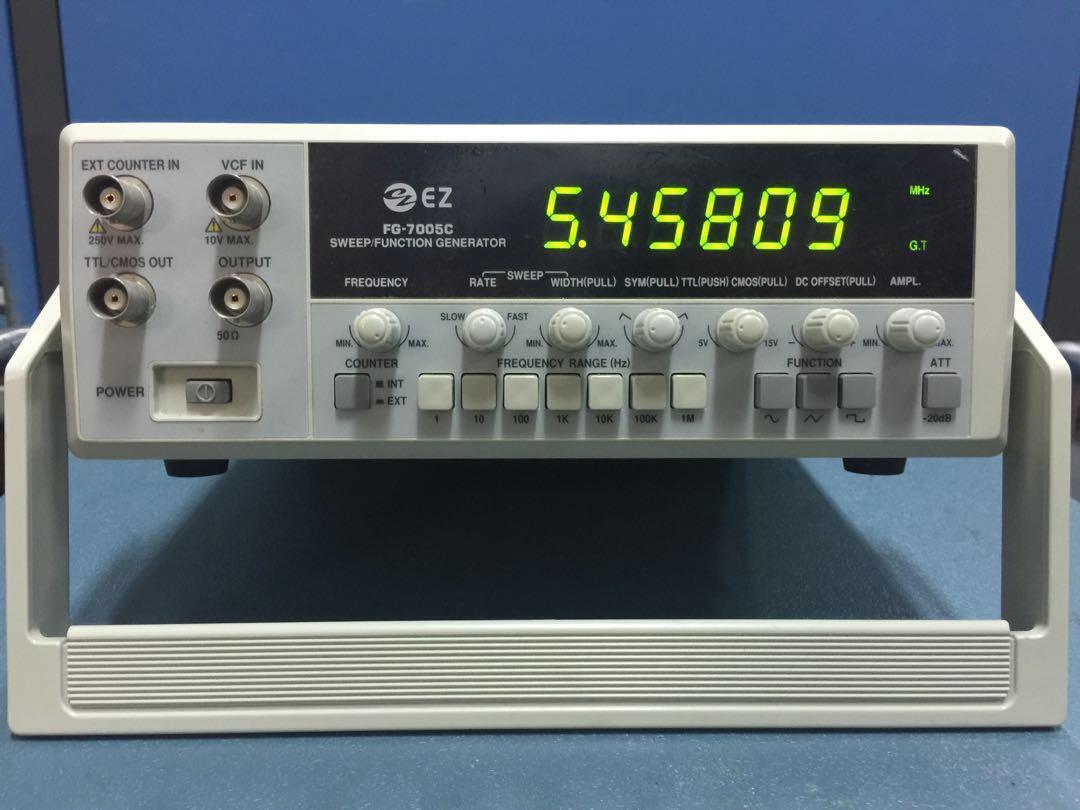 EZ FG-7005C 5MHz Sweep/Function Generator with Frequency Counter or Wavetek Meterman FG3C ...
