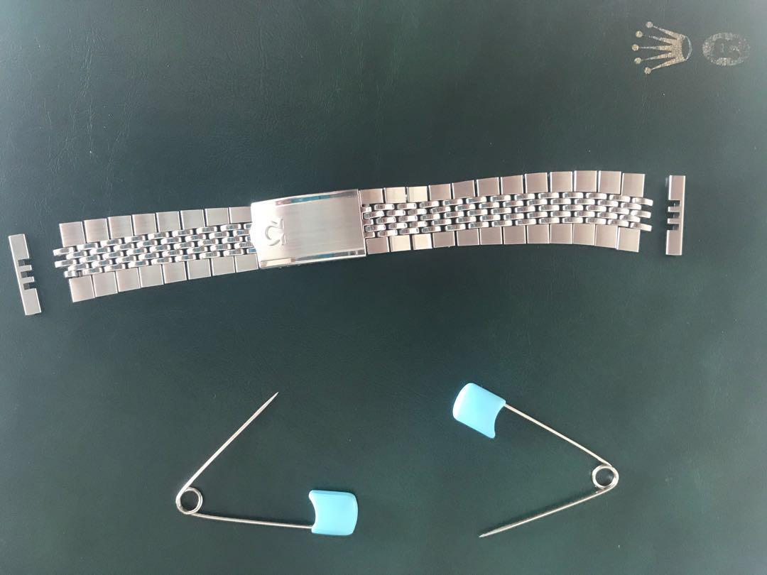 Genuine Vintage Omega beads of rice bracelet 20mm stainless steel 1173 ...