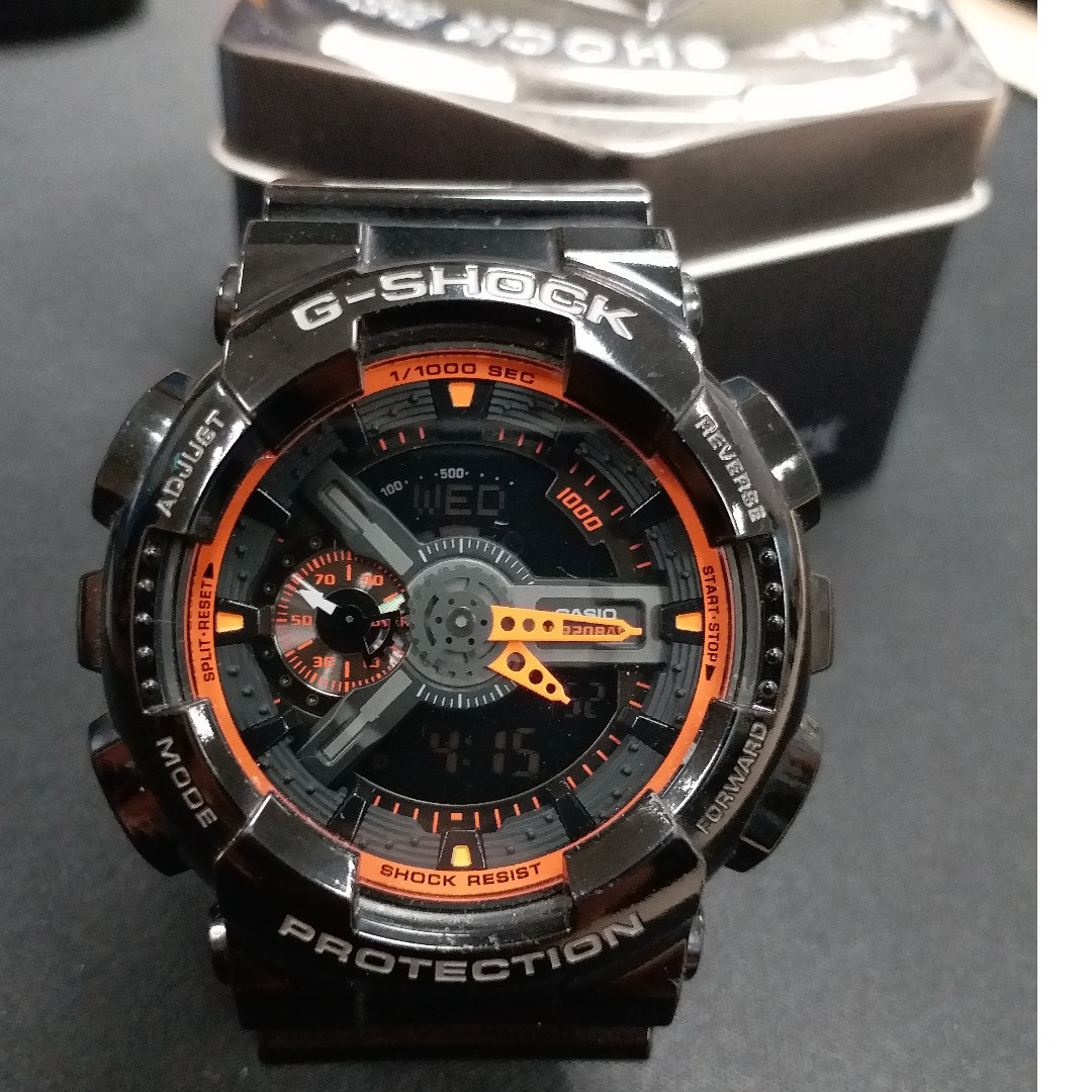 Casio G-Shock No. 5146 黑橙 (連說明書、盒), 名牌, 手錶 - Carousell