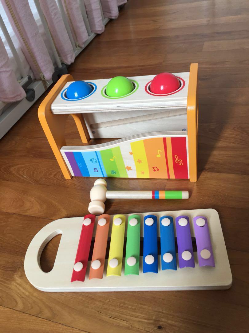 Hape Pound and Tap Bench with removable xylophone, Babies & Kids, Baby ...