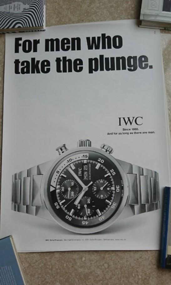 IWC watch campaign posters early 2000, Hobbies & Toys, Stationery ...