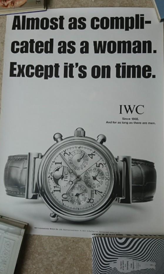 IWC watch campaign posters early 2000, Hobbies & Toys, Stationery ...