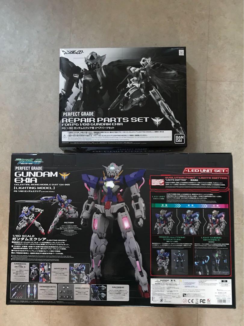 PG 1/60 GUNDAM EXIA [LIGHTING MODEL], 興趣及遊戲, 玩具 & 遊戲類 - Carousell