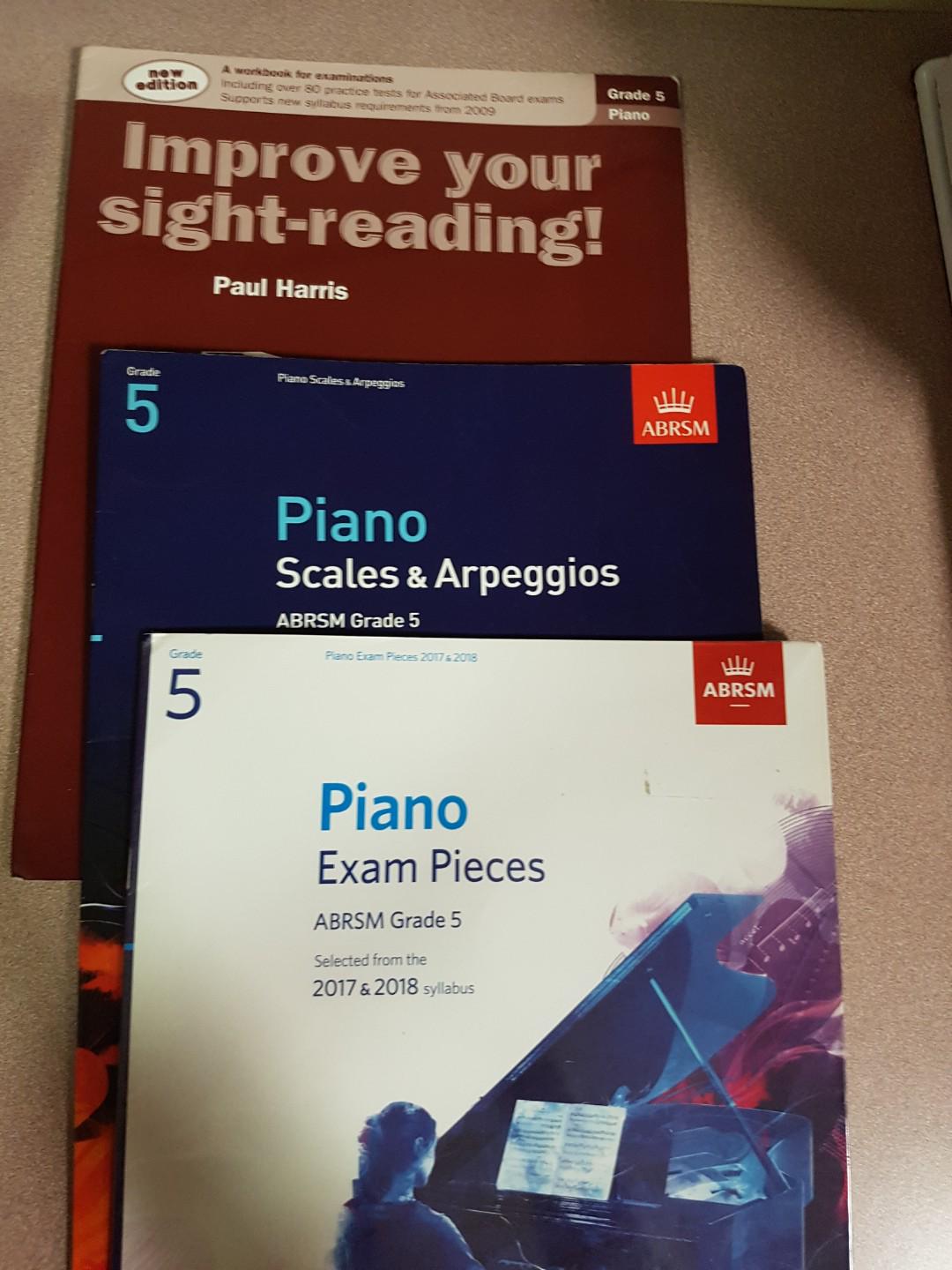 Piano ABRSM Set of 3 Grade 5 Books, Hobbies & Toys, Music & Media ...