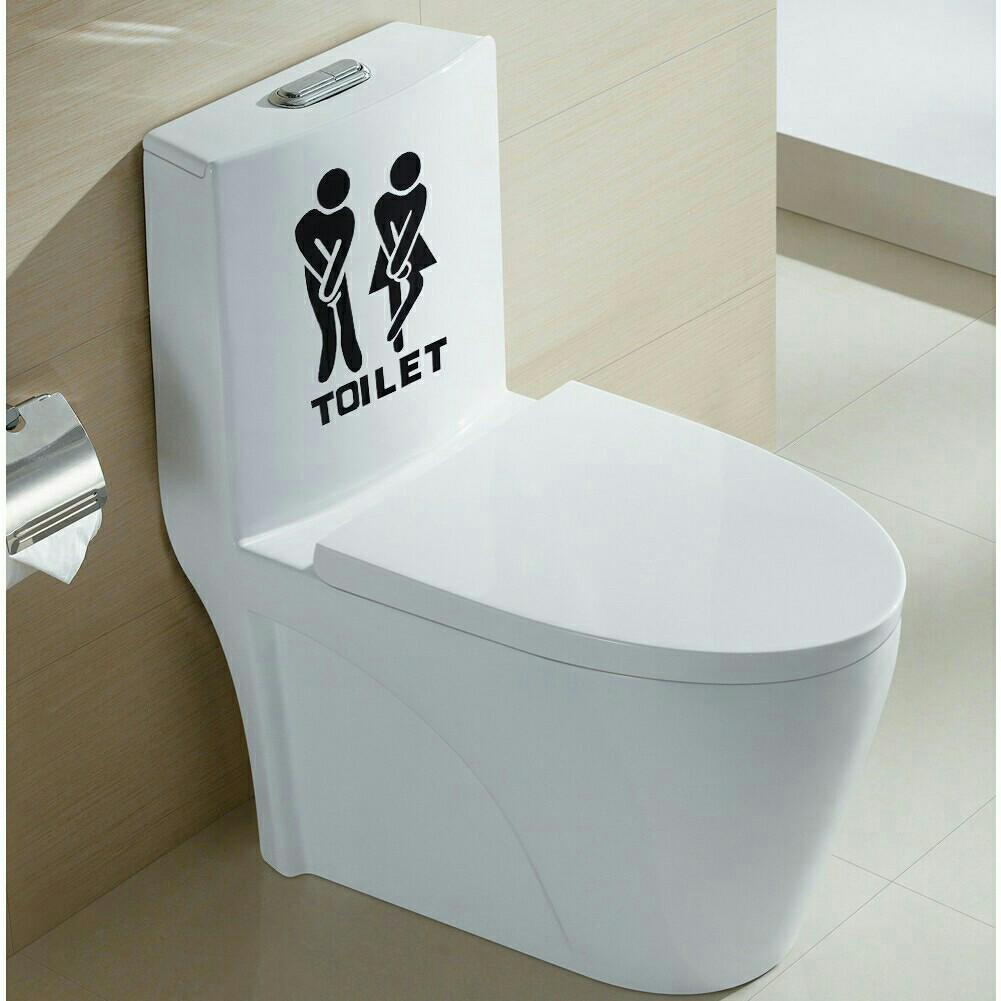 Removable Bathroom Door Wall Stickers Cartoon Man Woman Toilet Sign ...
