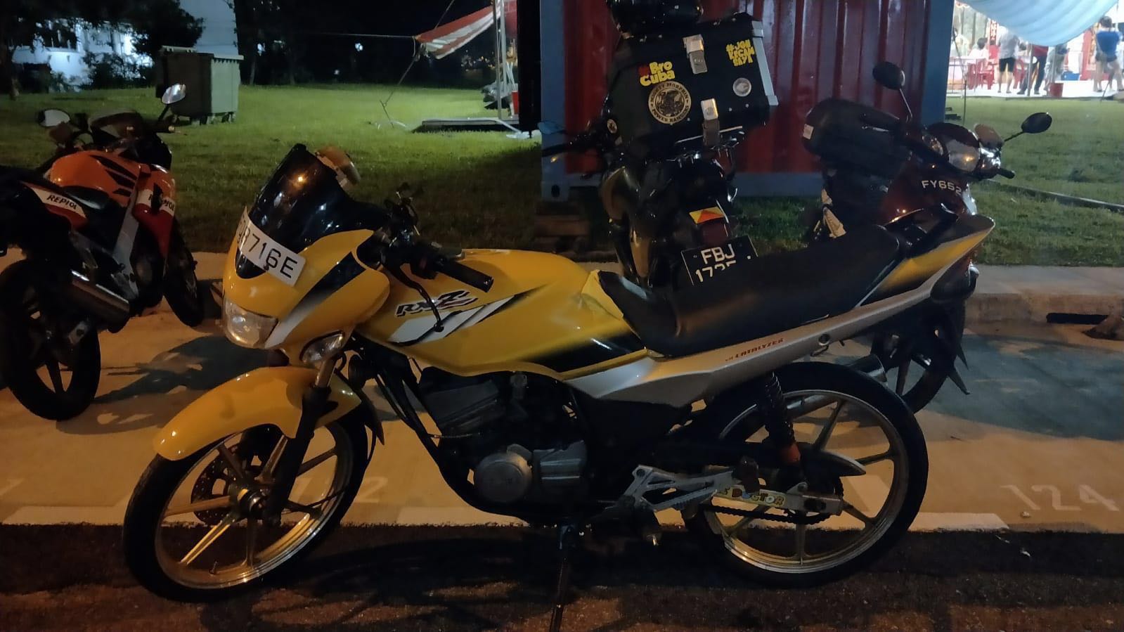 RXZ kuning grey, Motorcycles, Motorcycles for Sale, Class 2B on Carousell