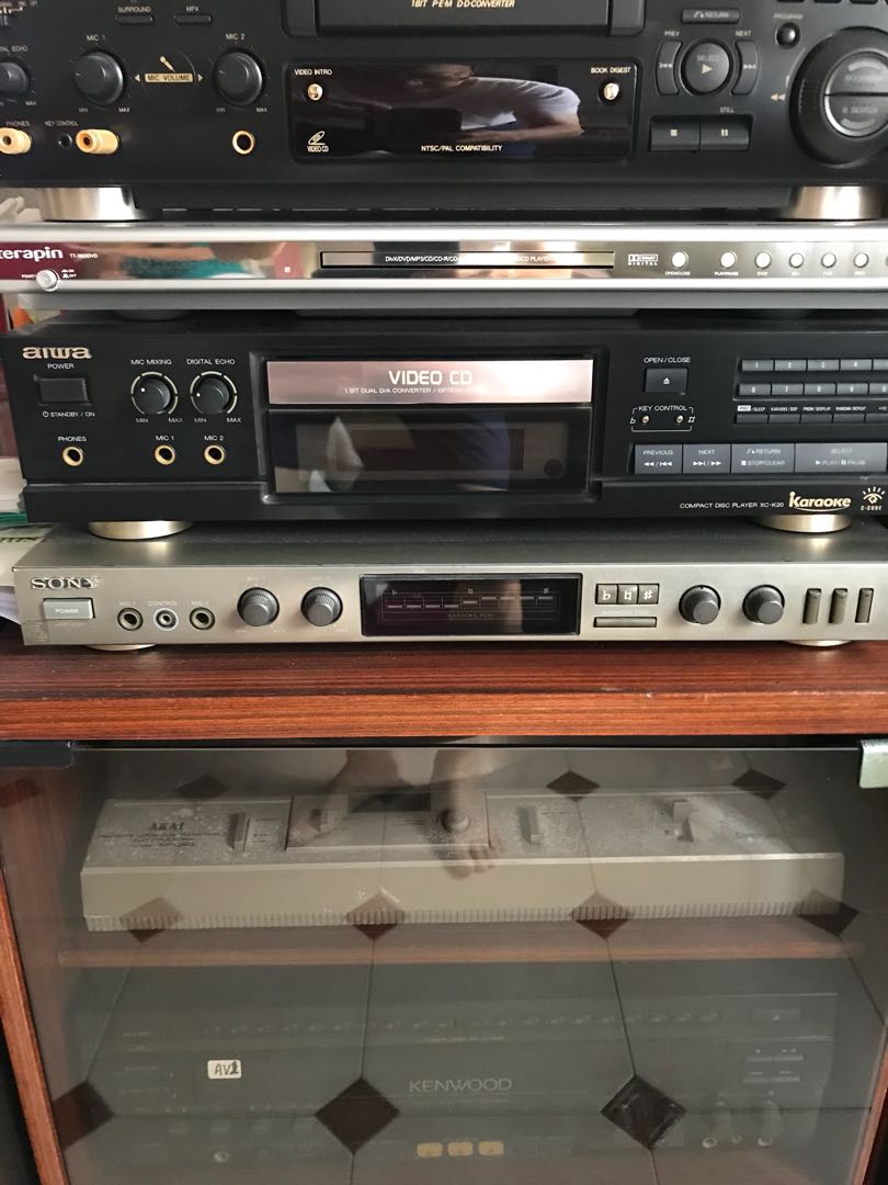 Sony karaoke mixer with Aiwa VCD player. No remote., Audio, Portable ...