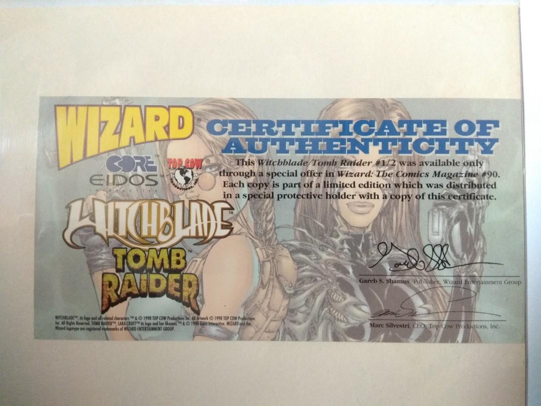 Top Cow Image Comics Witchblade Tomb Raider Rare Issue 1/2 Wizard Gold ...
