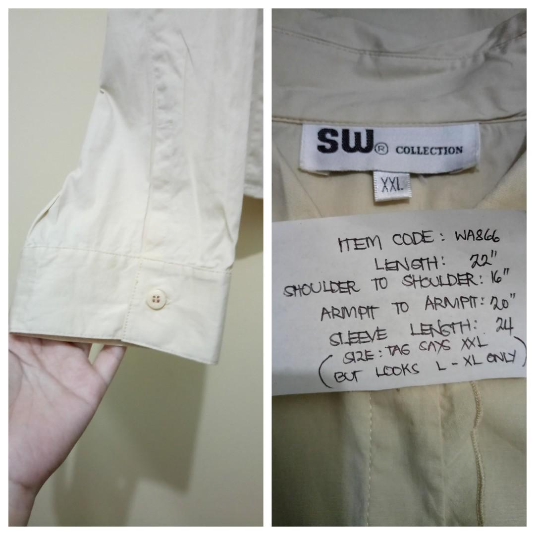 WA866 Cream Colored Polo Blouse - see pics for Measurements on Carousell