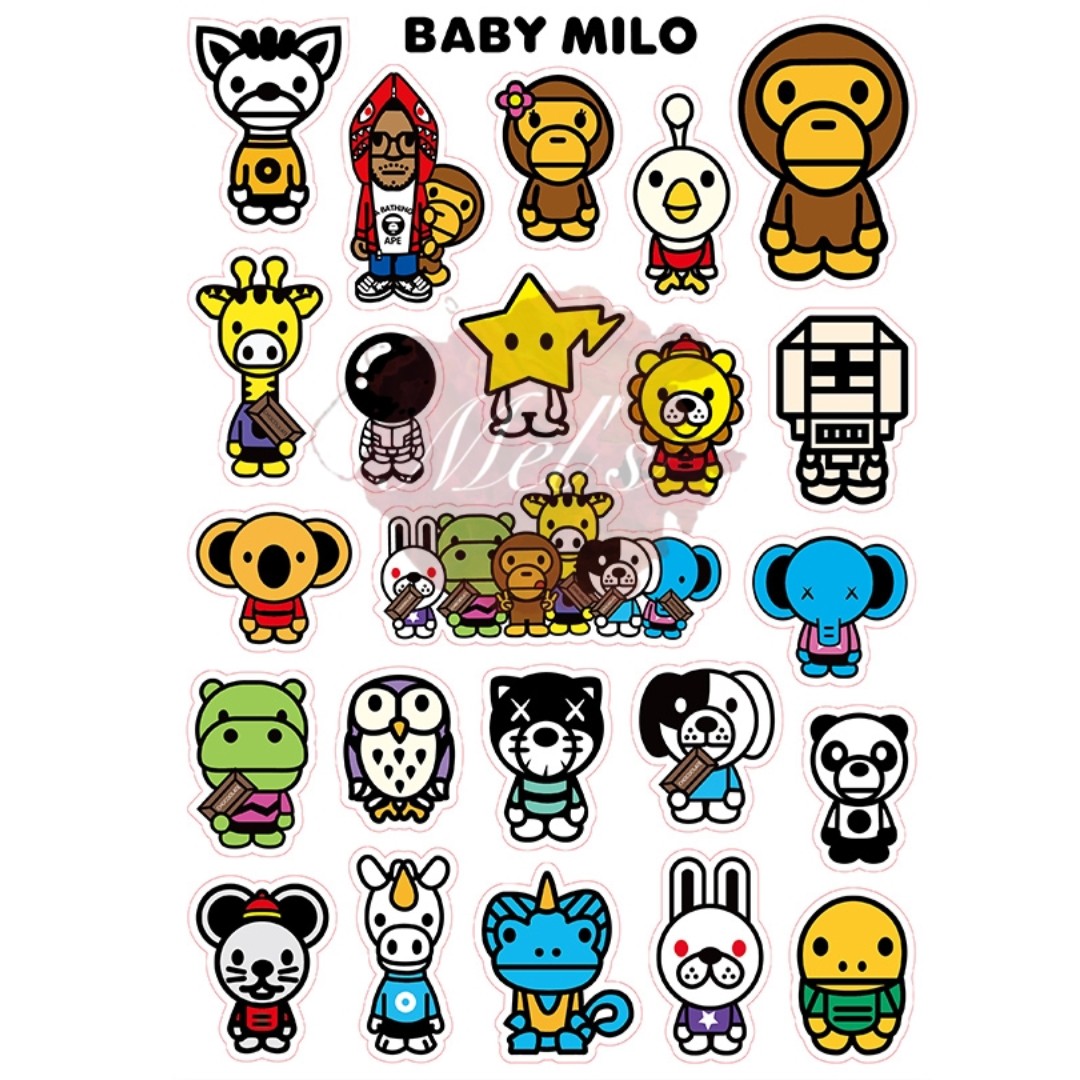 Baby Milo and Friends Tumblr Sticker Luggage Sticker, Design & Craft ...