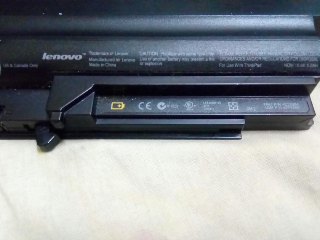 Battery Original Laptop Lenovo Thinkpad T400, Computers & Tech, Parts ...