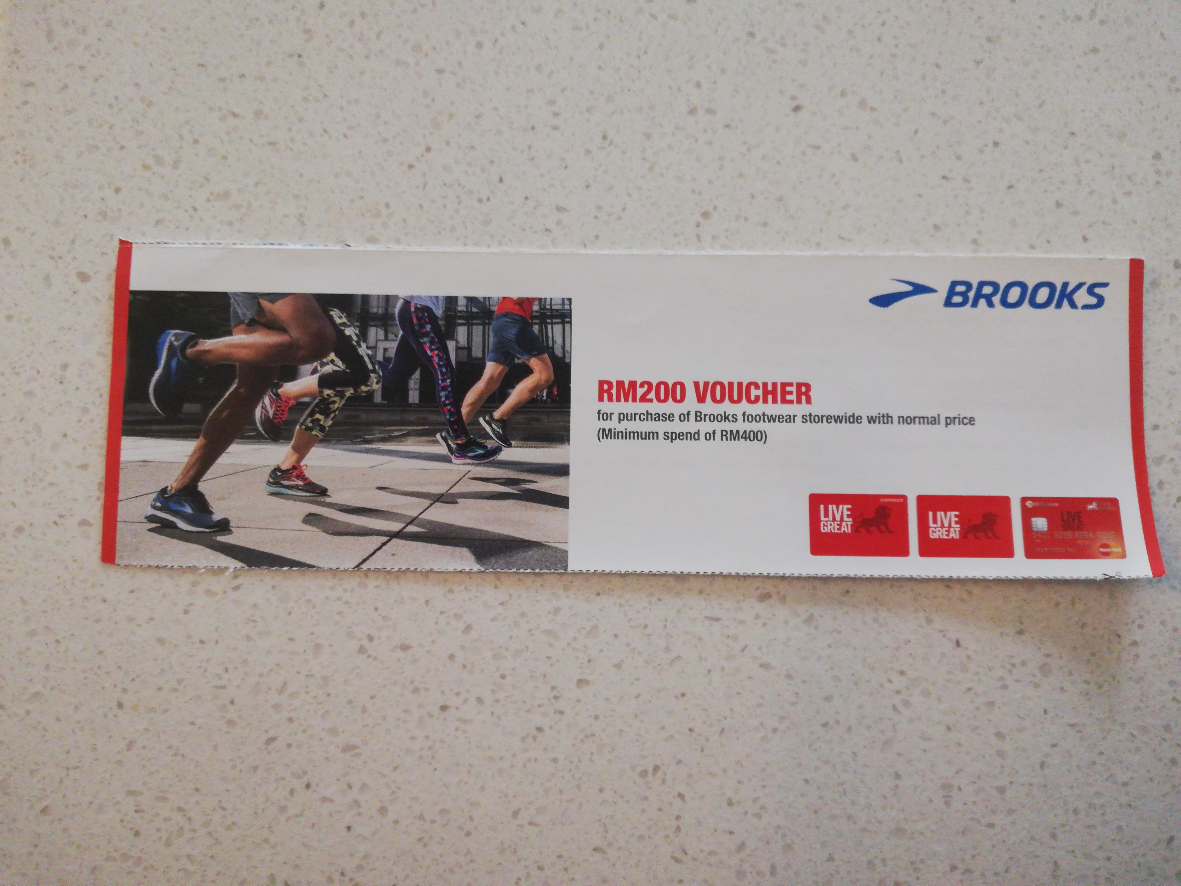 Brooks RM200 Voucher, Tickets & Vouchers, Vouchers on Carousell