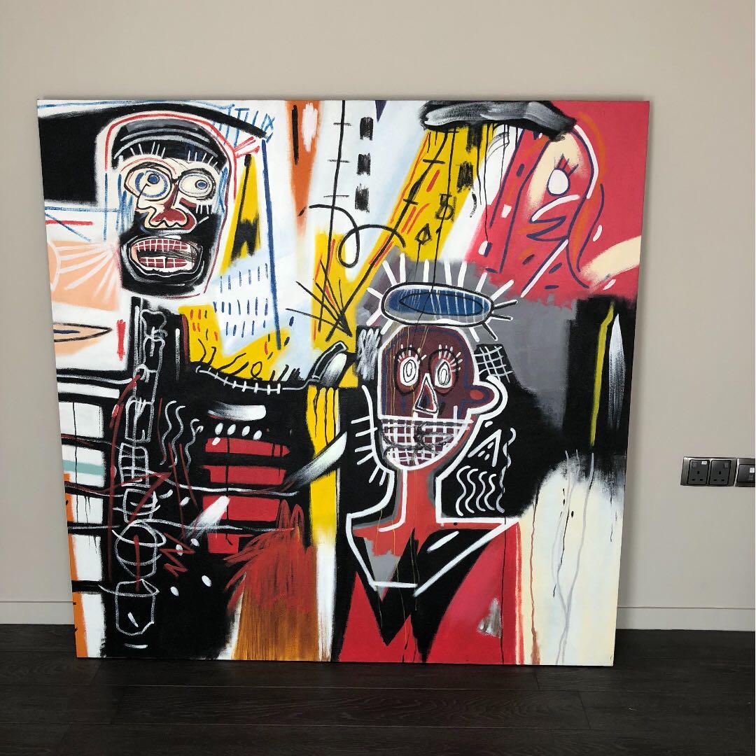 Framed Jean Michel Basquiat COPY, Hobbies & Toys, Stationery & Craft ...