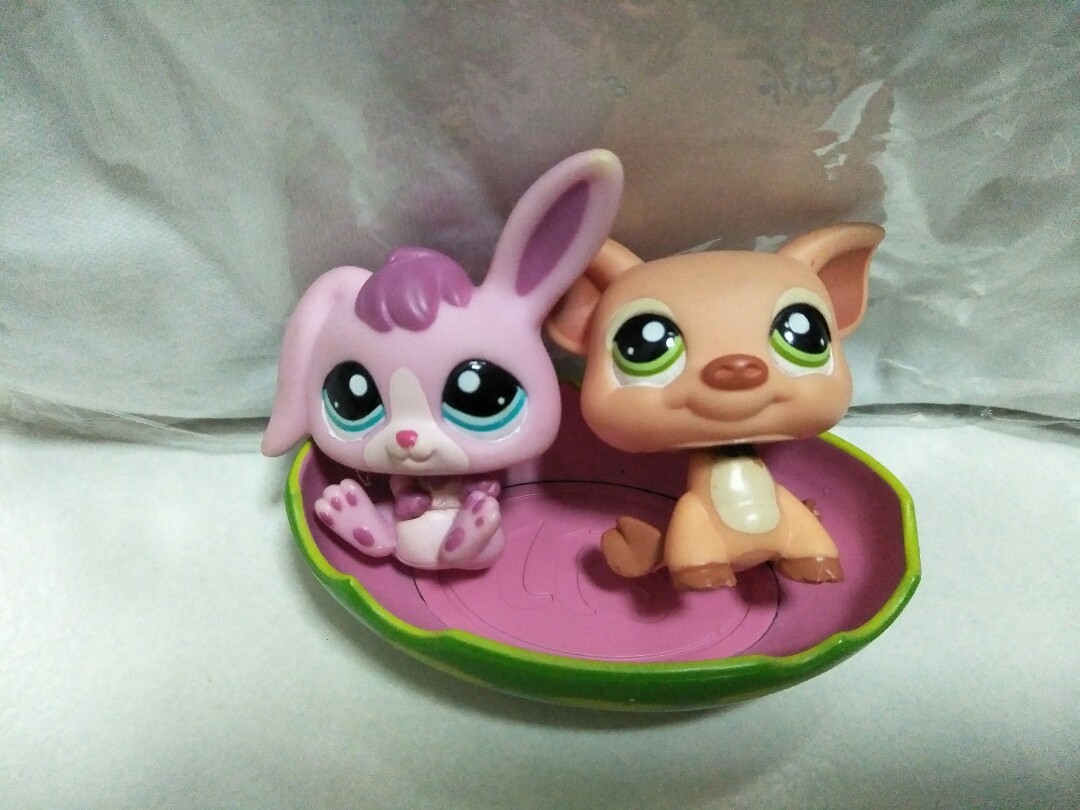 Littlest Pet Shop piggy and rabbit set, Hobbies & Toys, Toys & Games on ...