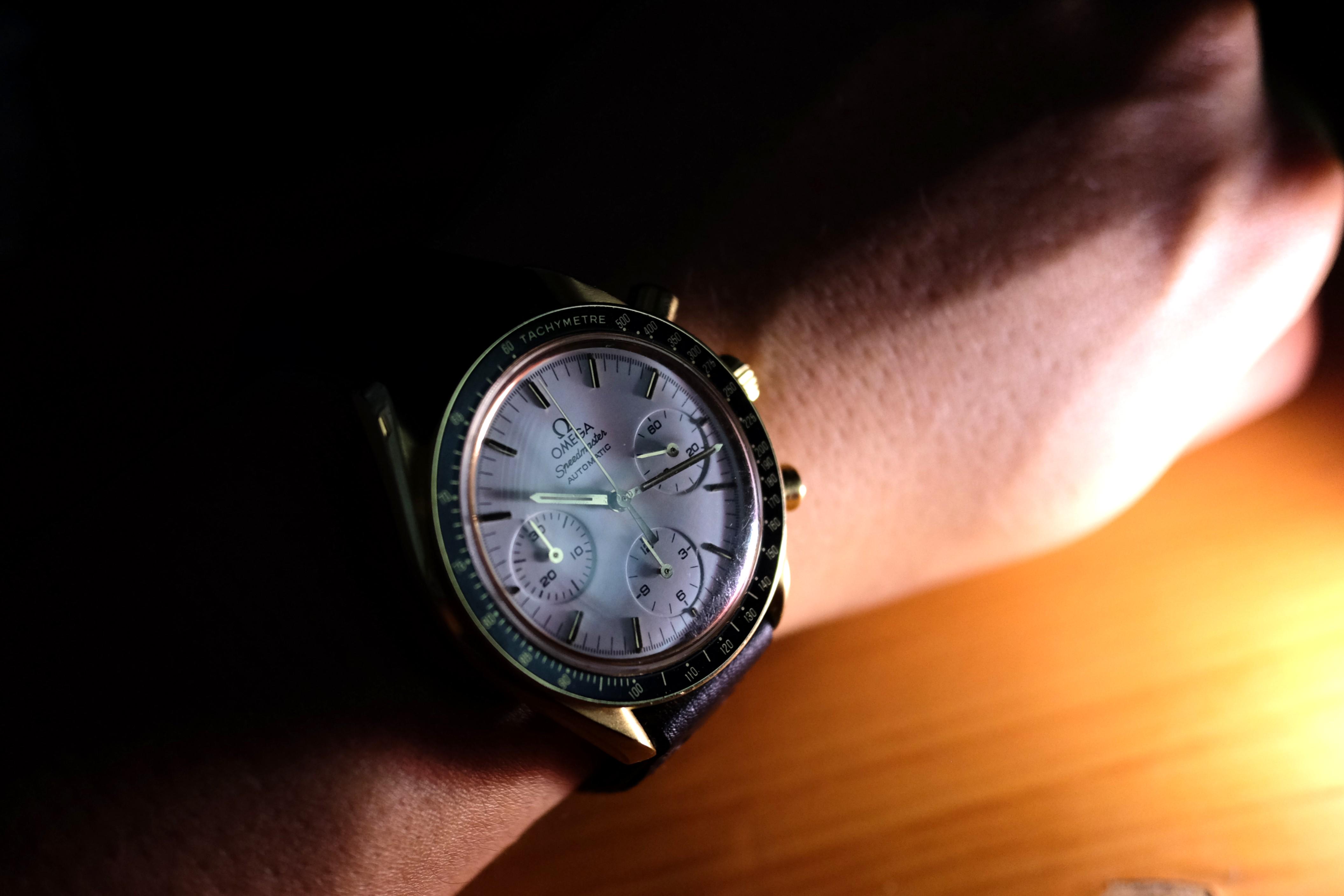 Omega Speedmaster Reduced 18K solid yellow gold - fullset, Luxury ...