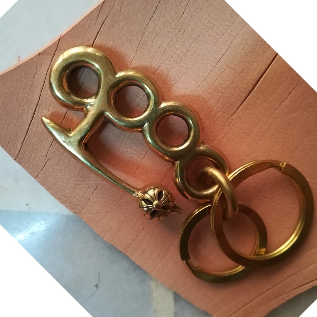 Solid Brass Self Defense Knuckles Cum Key Ring Hobbies And Toys