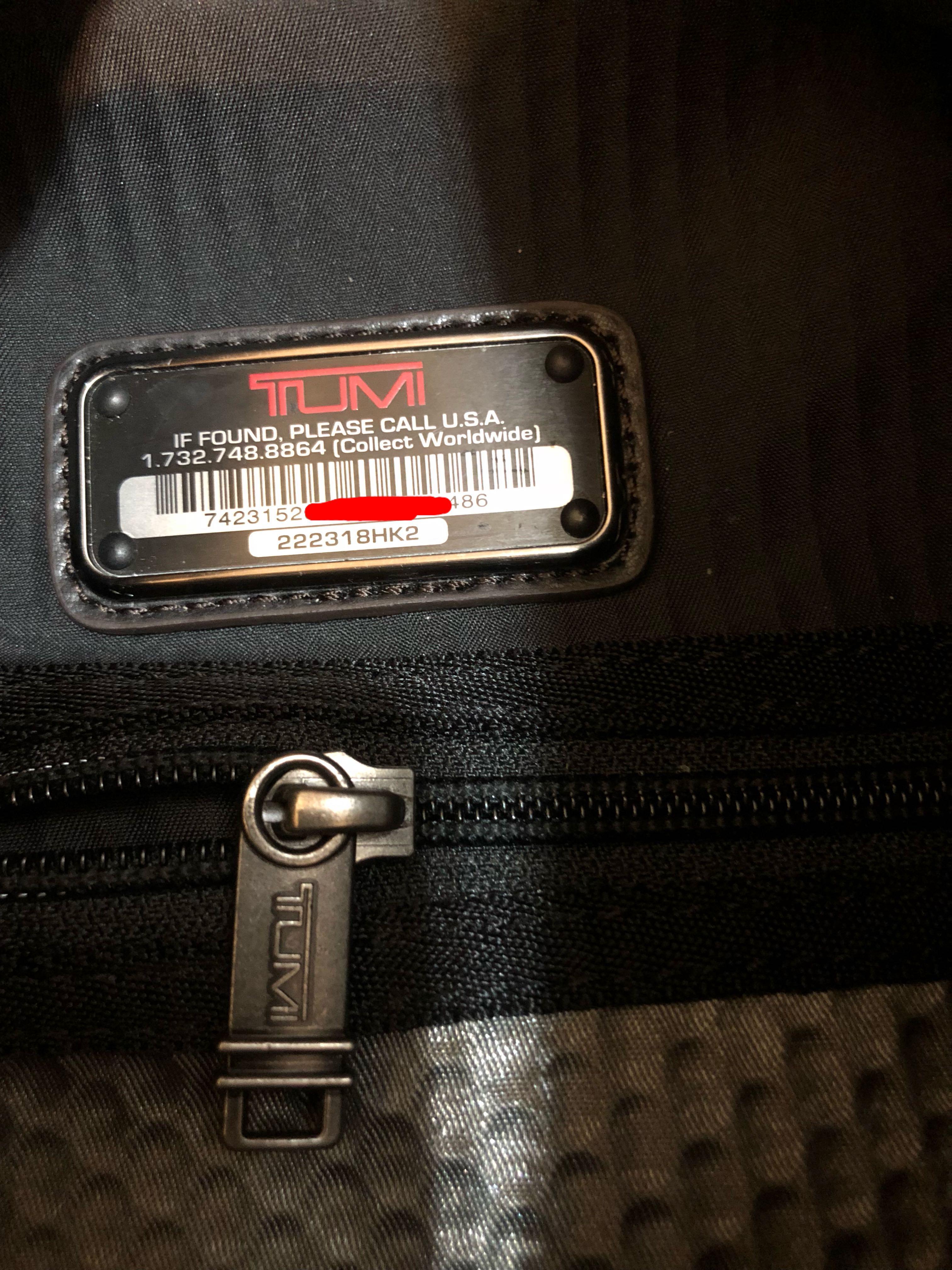 Tumi Alpha Bravo Monterey, SN 222318HK2, Fesyen Pria, Tas & Dompet di Carousell