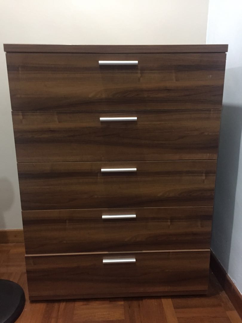 Vhive brown oat chest of drawers storage, Furniture & Home Living ...