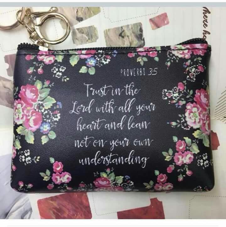 Wallet with bible verse, Women's Fashion, Bags & Wallets, Wallets & Card holders on Carousell