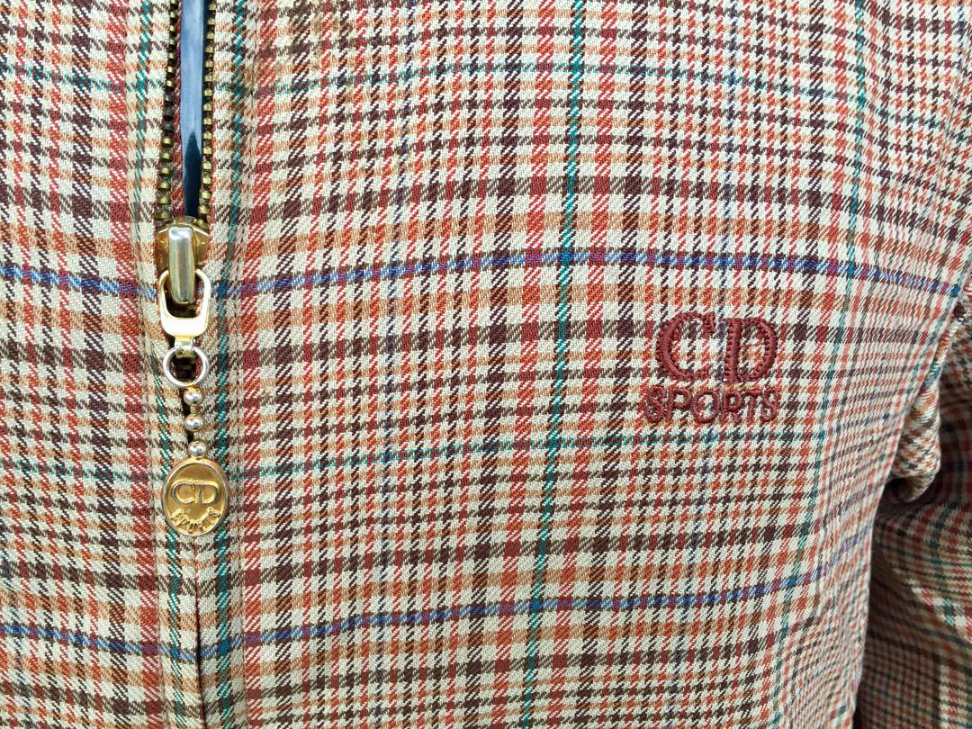 Authentic Christian Dior CD Sports Plaid Bomber Jacket, Men's Fashion ...