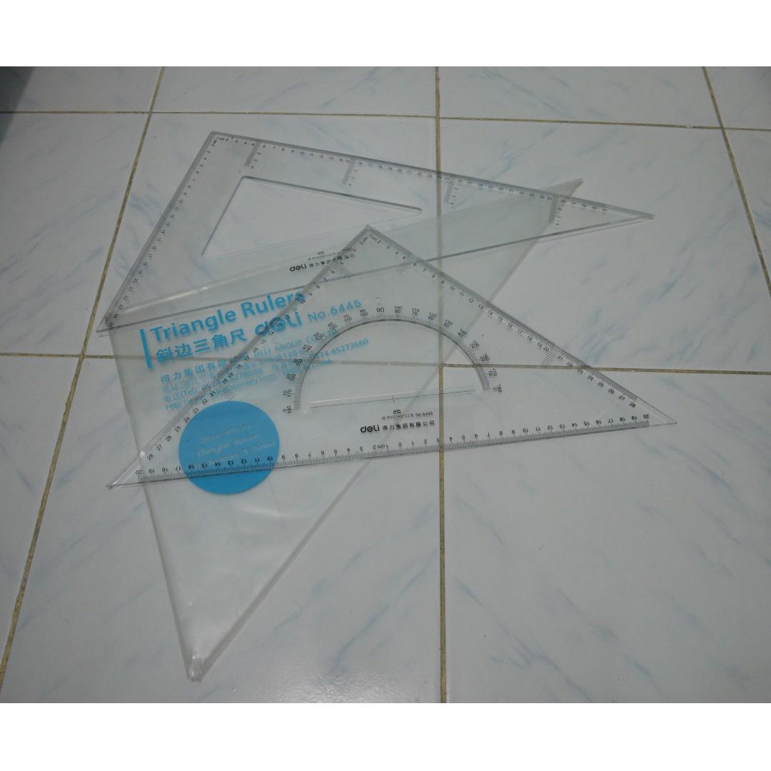 Engineering Tools (T-square, Triangles, Triangular Scale and Tube ...