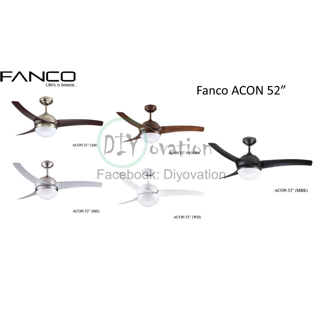 Fanco Acon 42"/52" Ceiling Fan + Installation, Furniture & Home Living ...