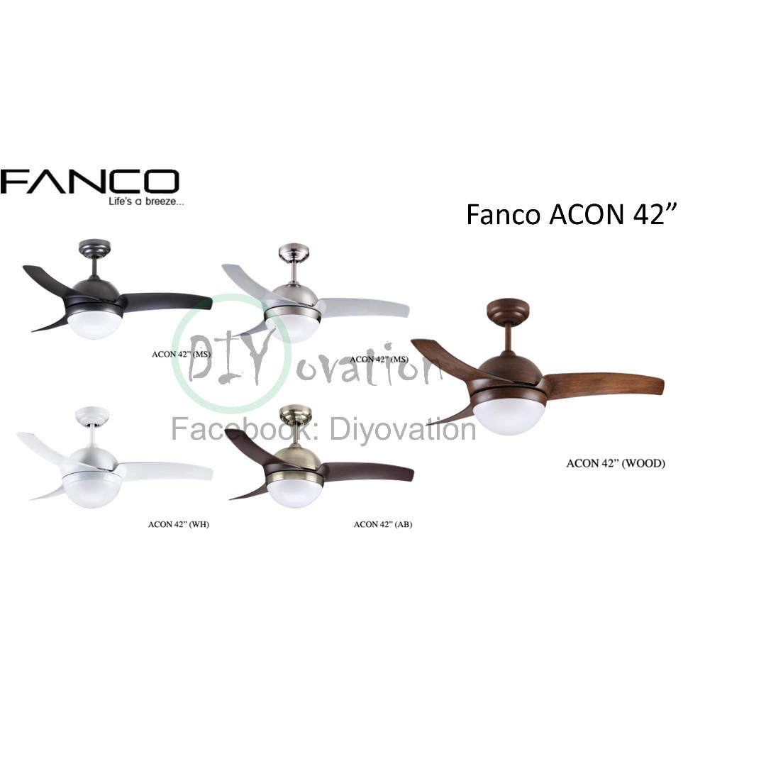 Fanco Acon 42"/52" Ceiling Fan + Installation, Furniture & Home Living ...