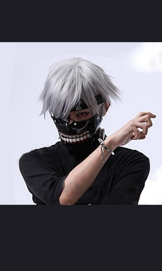 Fashion Men Tokyo Ghouls Ken Kanaki Cosplay 3D Leather Mask, Men's Fashion, Watches ...