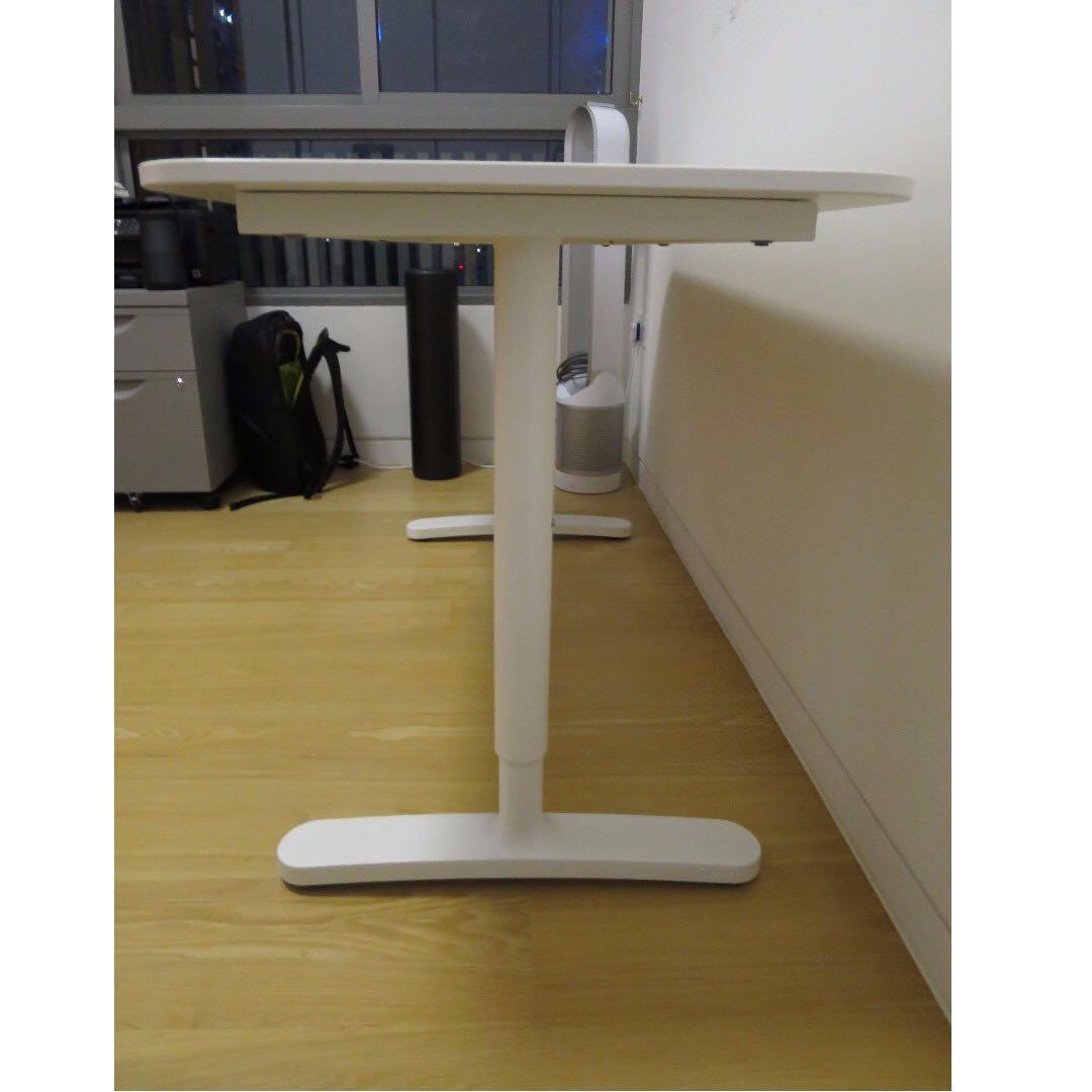 IKEA BEKANT White Office Desk 140cmx60cm, Furniture & Home Living ...