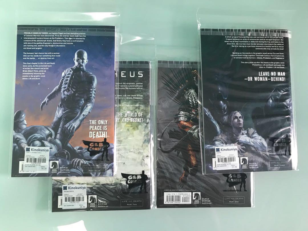 Life and Death - Predator Prometheus Aliens AVP complete set, Books ...