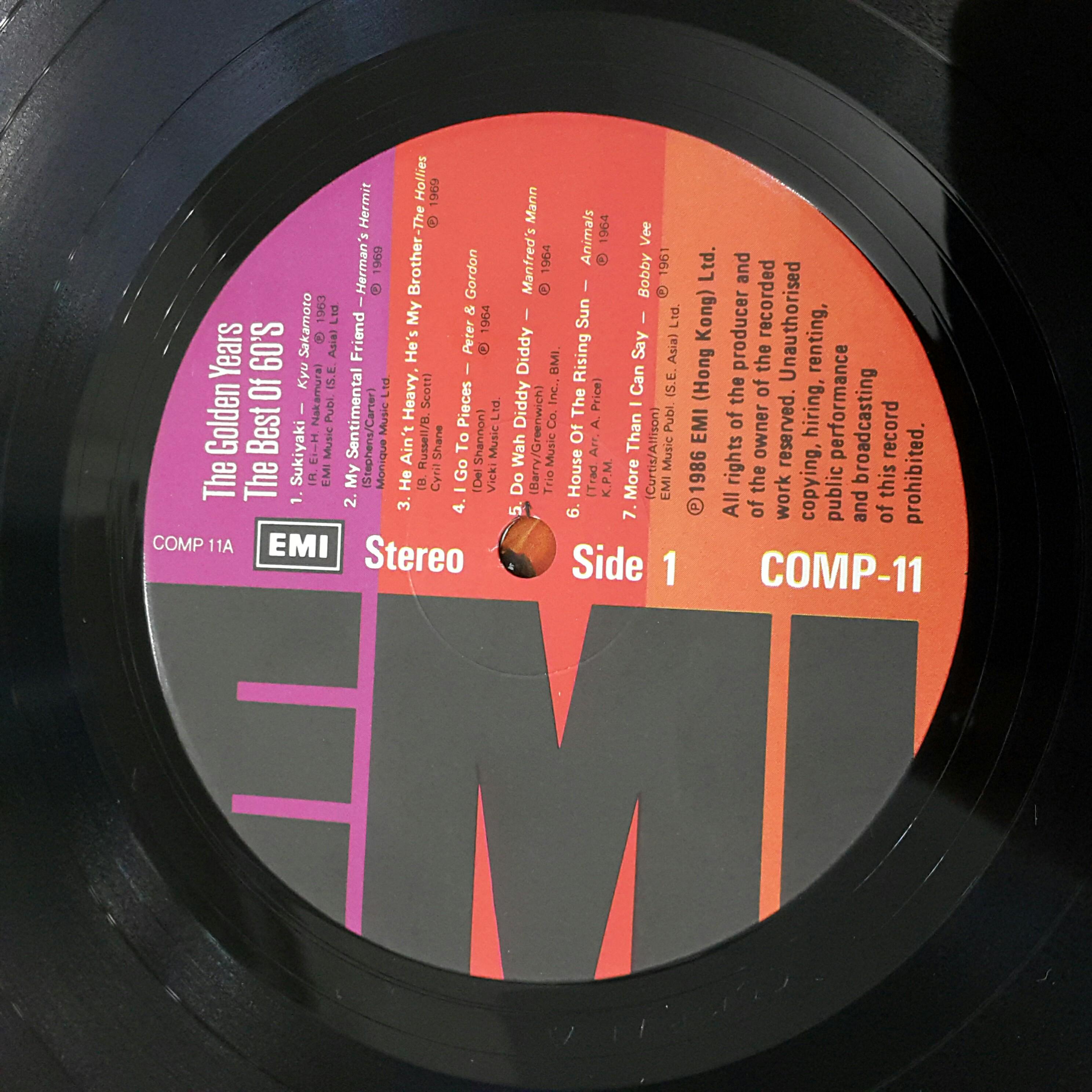 The Golden Years The Best Of 60'S lp 英文黑膠唱片lot.17s1, 興趣及遊戲, 收藏品及紀念品, 明星 ...