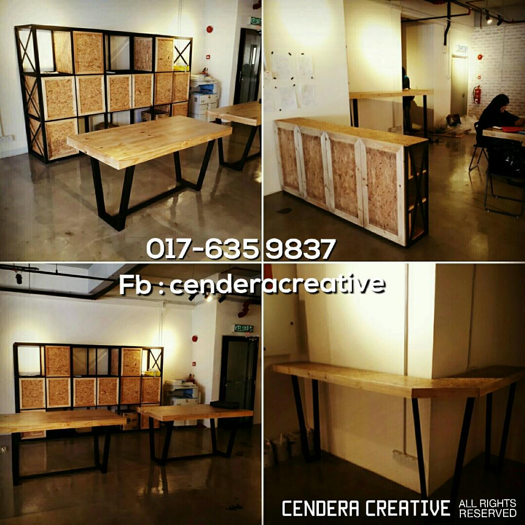 Perabot Kayu pallet pine furniture, Furniture & Home Living, Furniture ...