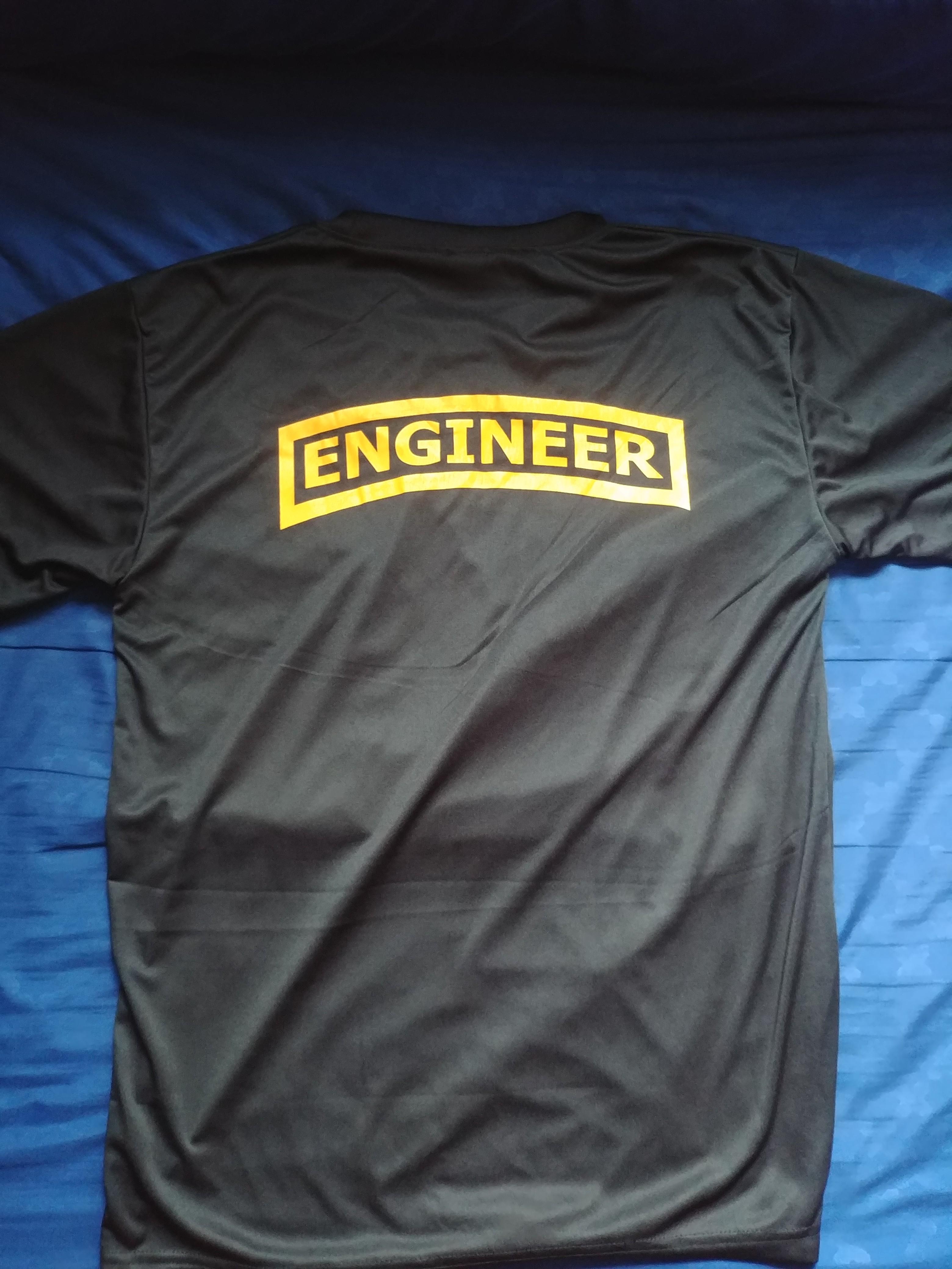 SAF Combat Engineer Black Dry Fit Top, Men's Fashion, Tops & Sets ...